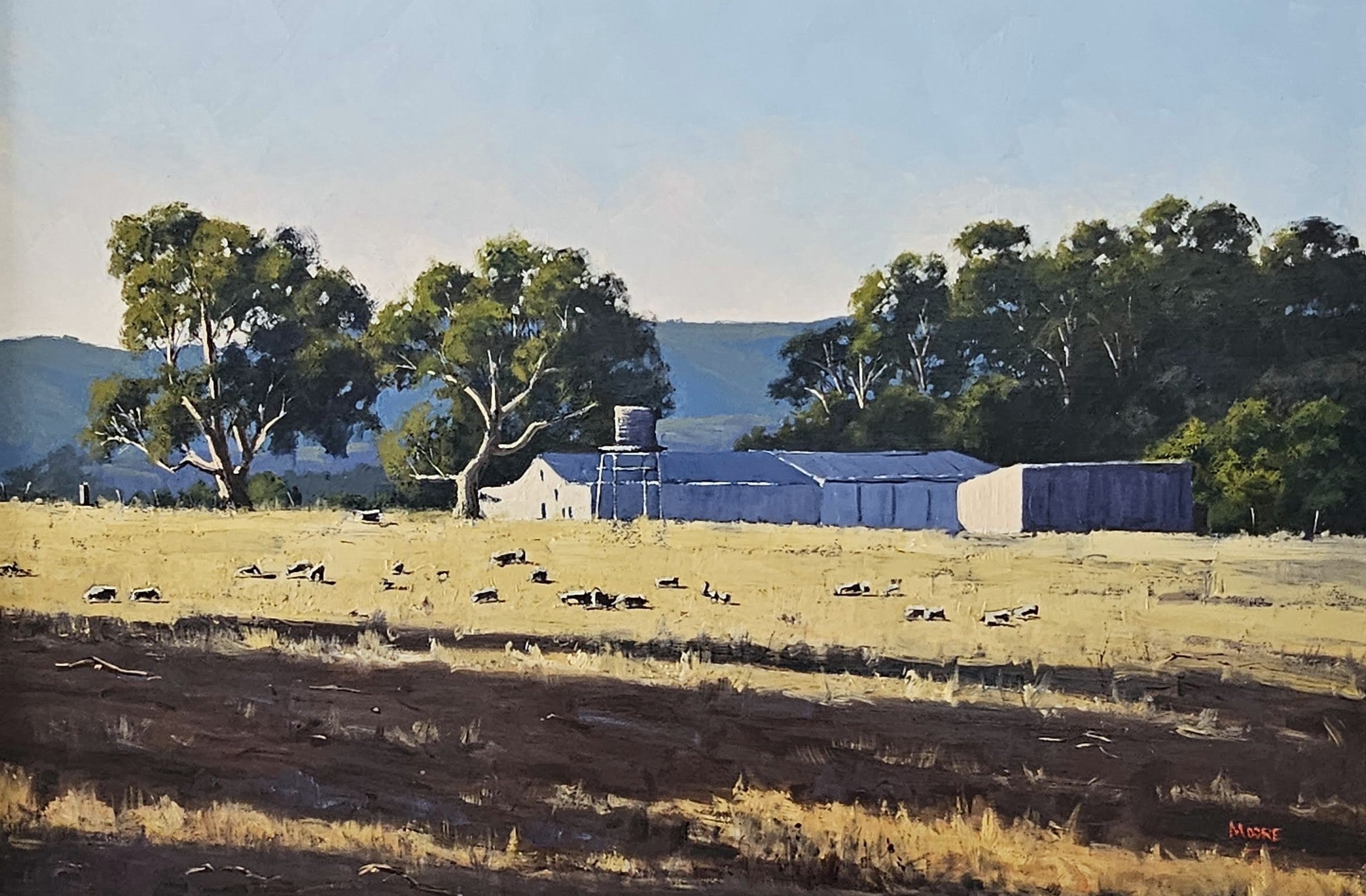 Shearing Shed Oil Painting Landscape Grampians Rod Moore – Rod Moore Art